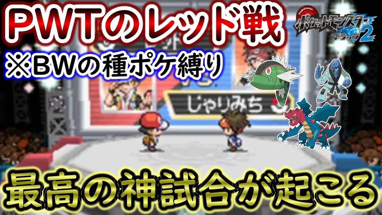 【PWT】種ポケ縛りで魅せたレッドとの神試合がヤバすぎた...【ポケモンBW2】 - YouTube