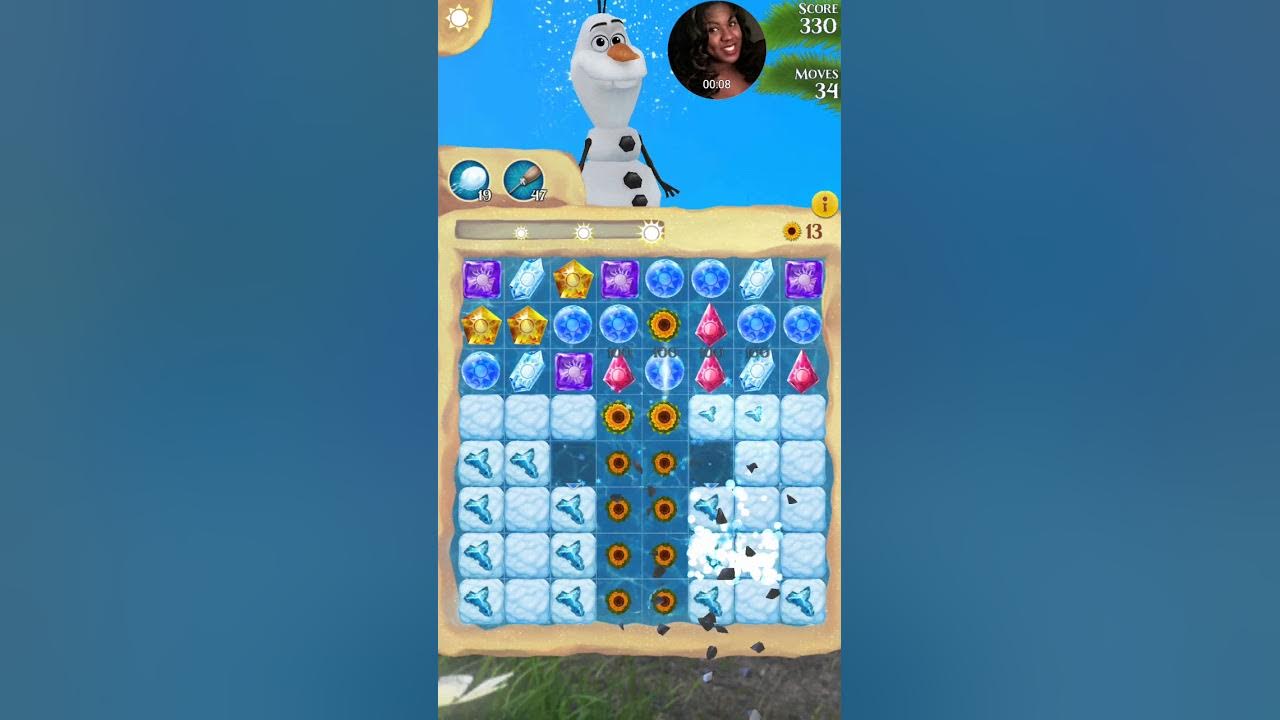 Frozen free fall game olafs summer dream bonus round level 1 - YouTube