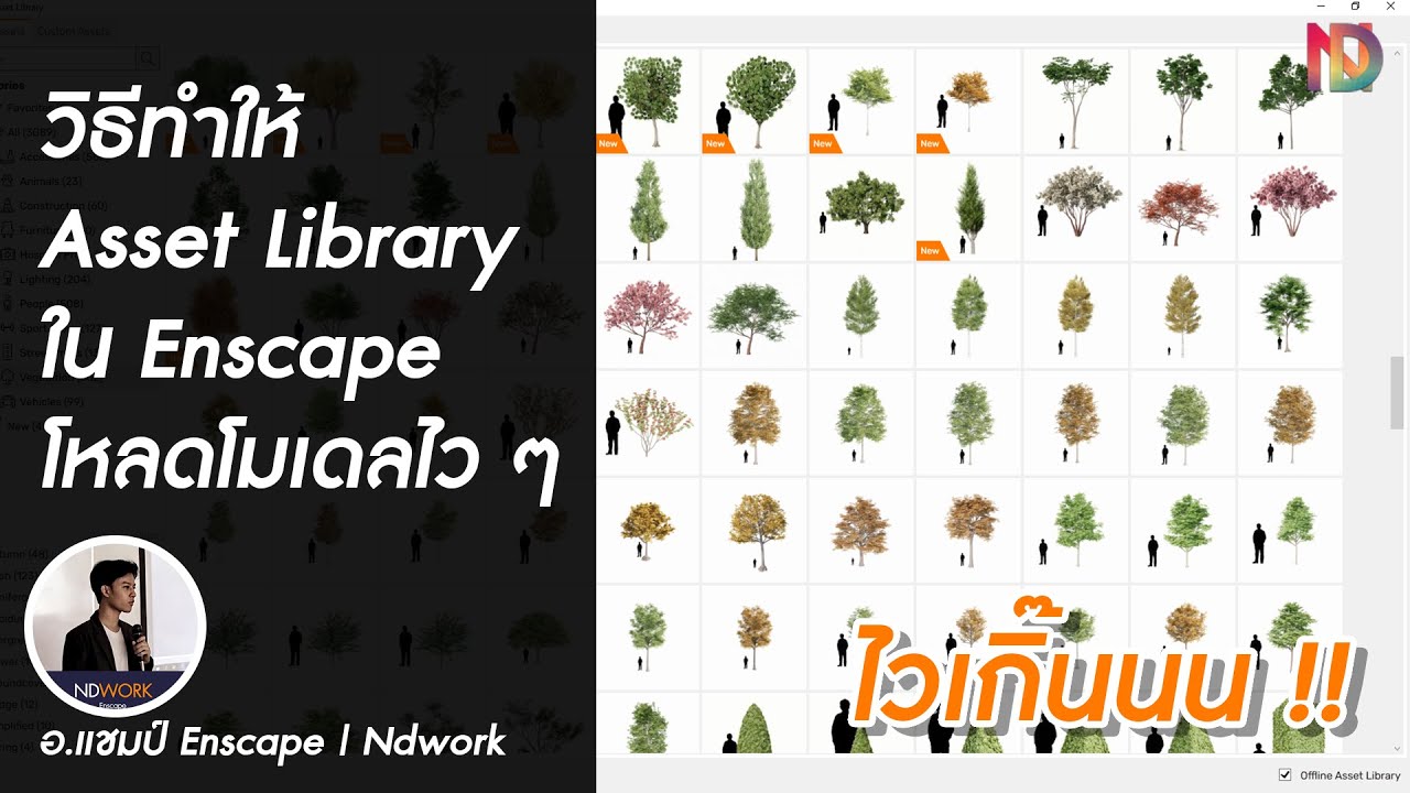 วิธีทำให้ Enscape โหลดโมเดลใน Asset Library ไว ๆ By : อ.แชมป์ - YouTube