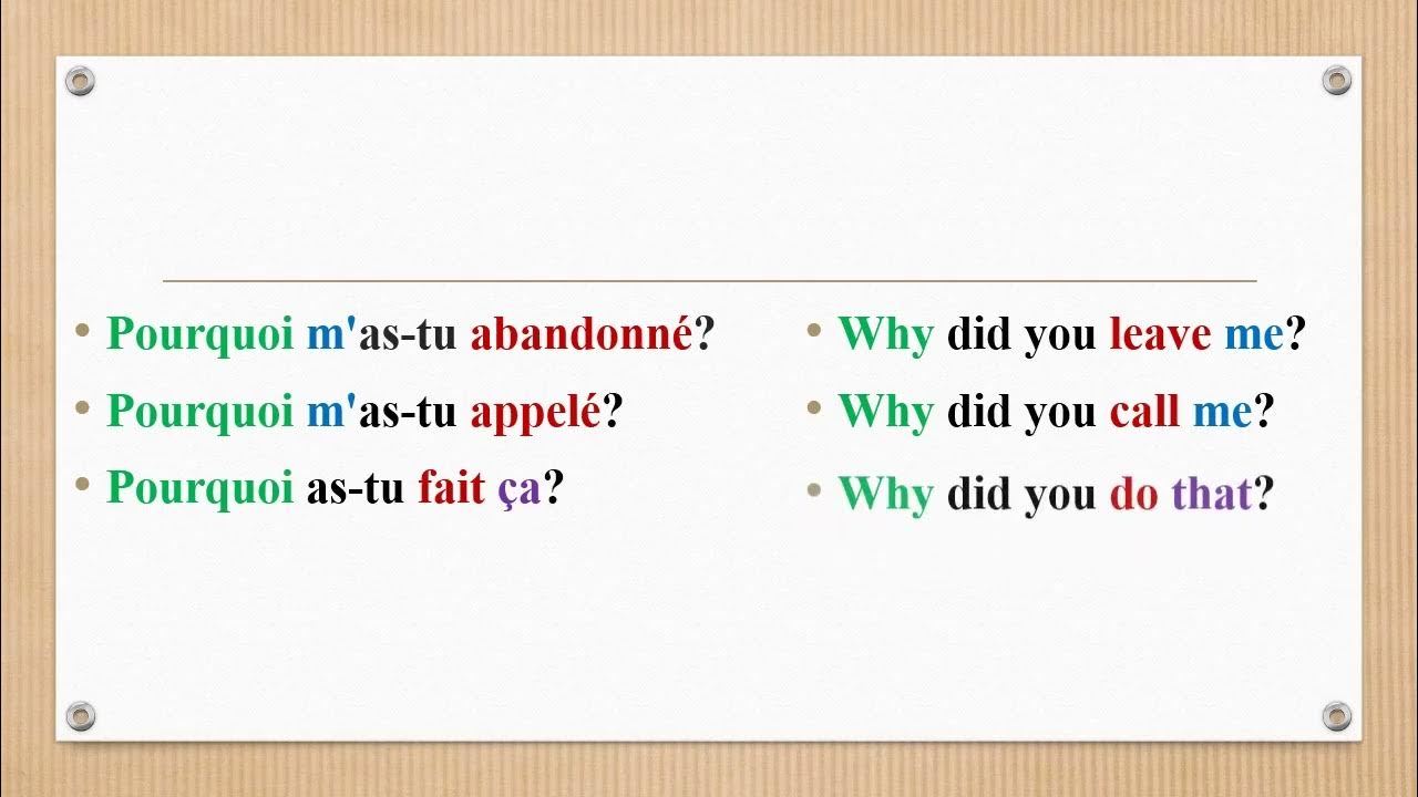 Cours 4:conversation en français pour les débutants:french conversation ...