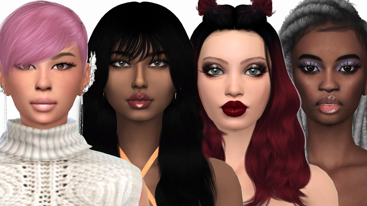 Female Sims Dump #24 | SIMS 4 CAS | CC Folder and Sim Download - YouTube