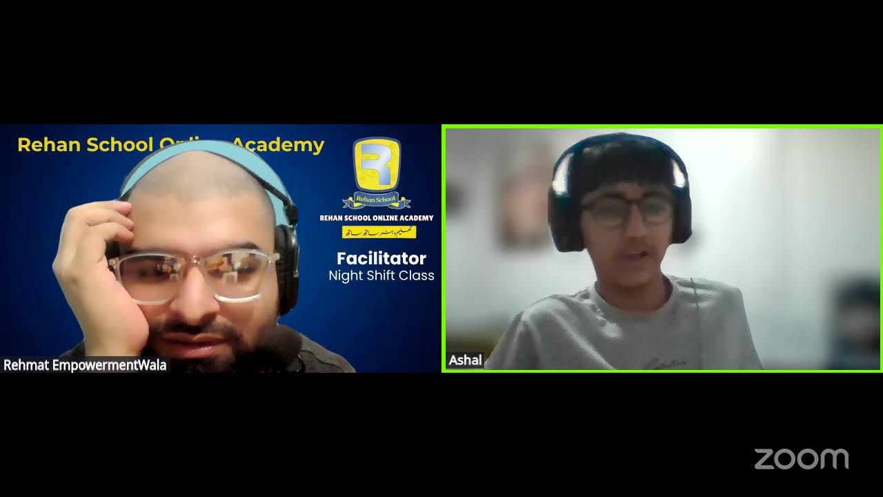 Rehan School Online Academy - Night Shift Class in progress - YouTube