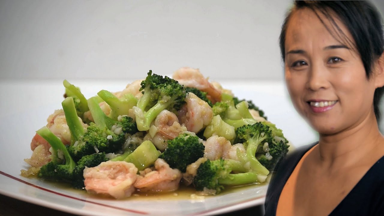 Chinese Garlic Broccoli & Prawn Stir Fry (Chinese Style Cooking Recipe ...