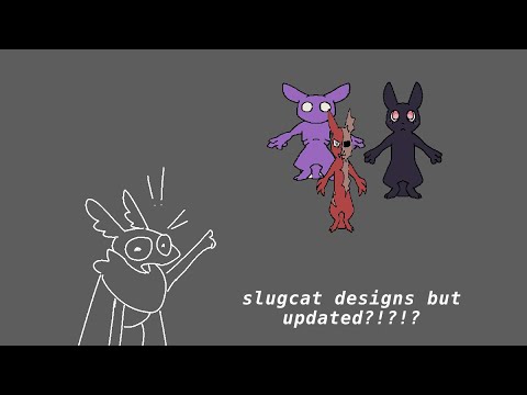 my rain world slugcat designs (but updated) - YouTube
