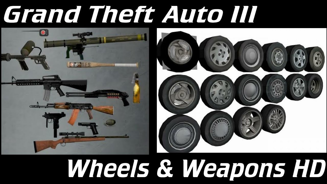 GTA 3 MOBILE - WHEELS WEAPONS HD V2 - YouTube