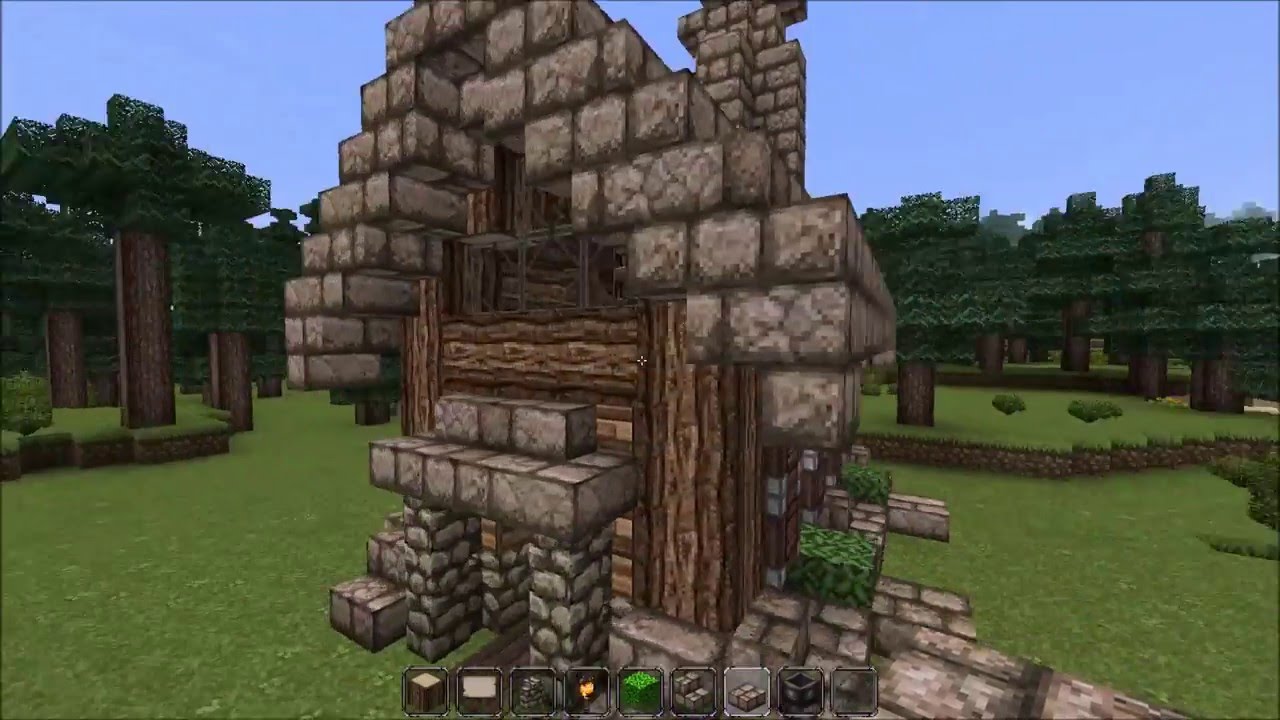 Minecraft lets build a rustic village : Next house! - YouTube