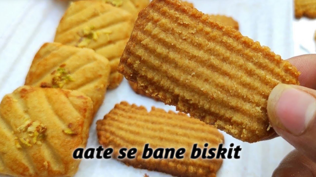 aate se bane biskit aata se banaye biskit Ghar par aate se bane cookies ...