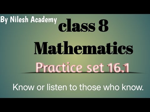Class 8|Mathematics||practice set 16.1 - YouTube