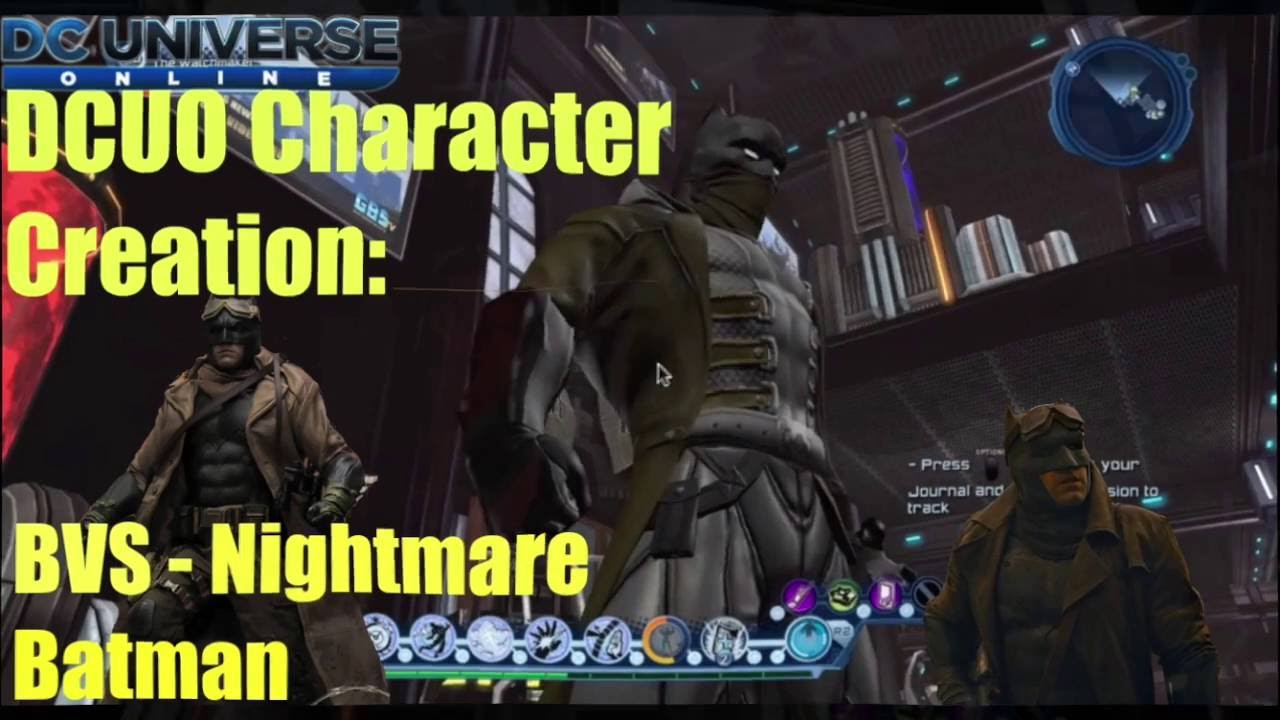 DCUO Character Creation: BVS - Nightmare Batman - YouTube