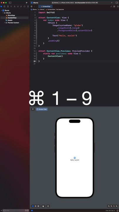 How To Showhide The Navigatorinspector Areas In Xcode Step By Step Keyboard Shortcuts Youtube