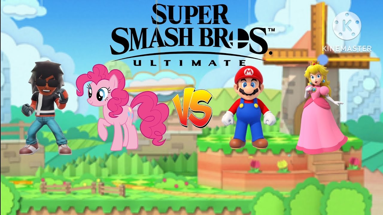 SSBU: Me and Pinkie Pie vs Mario and Peach - YouTube