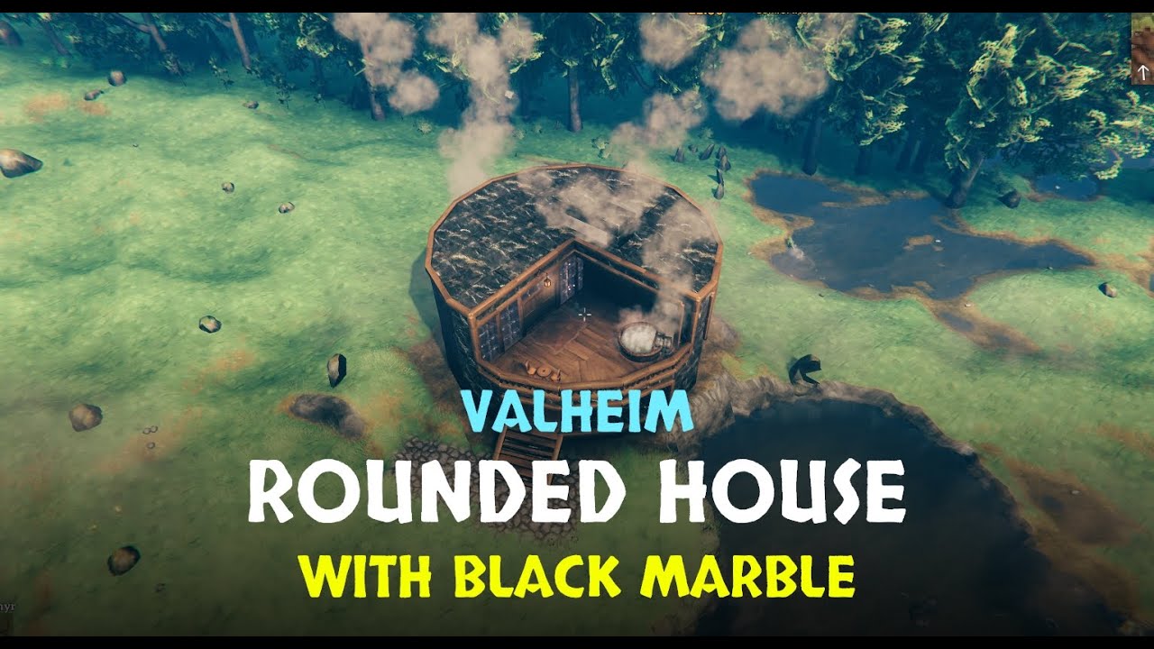 Valheim: Black Marble Rounded Farm House - YouTube
