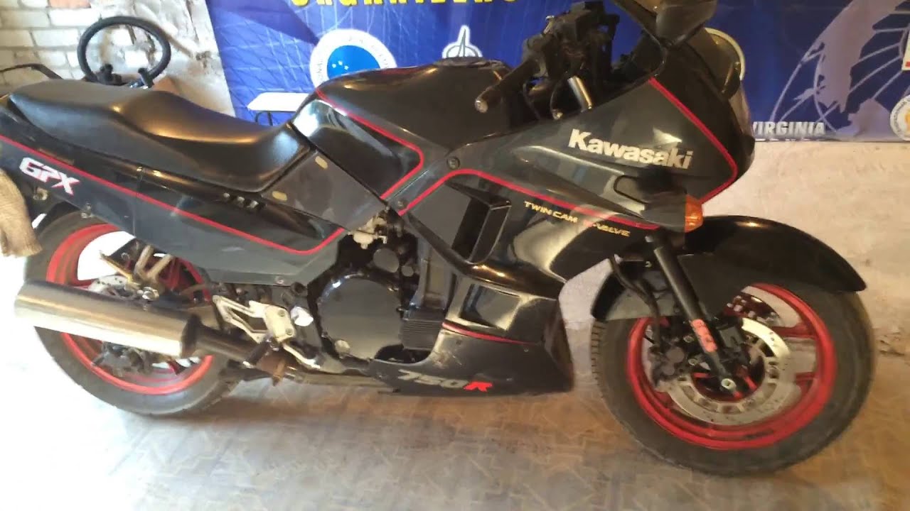 Обзор Kawasaki GPX 750R - YouTube