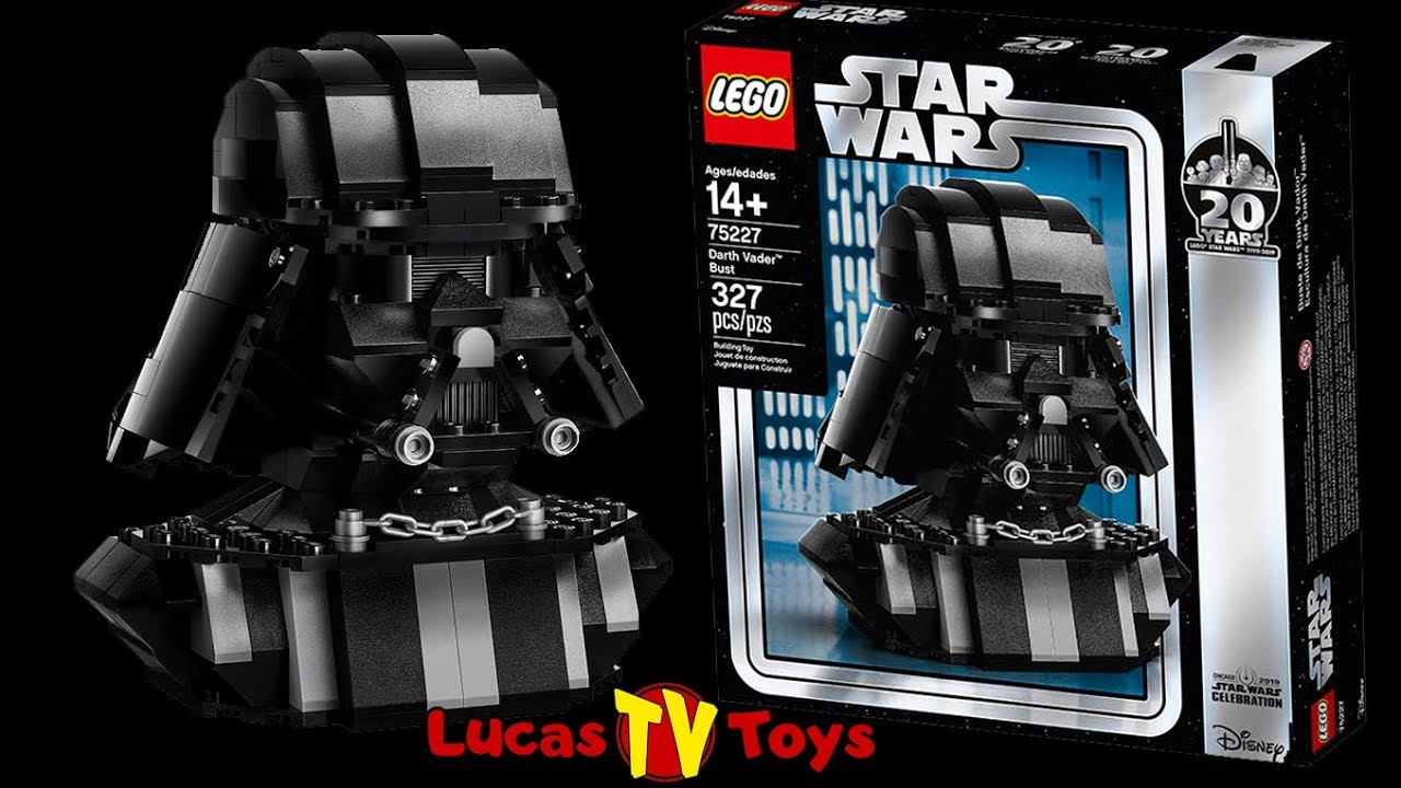 Lego Darth Vader Bust Set 75227 Exclusive at Star Wars Celebration ...