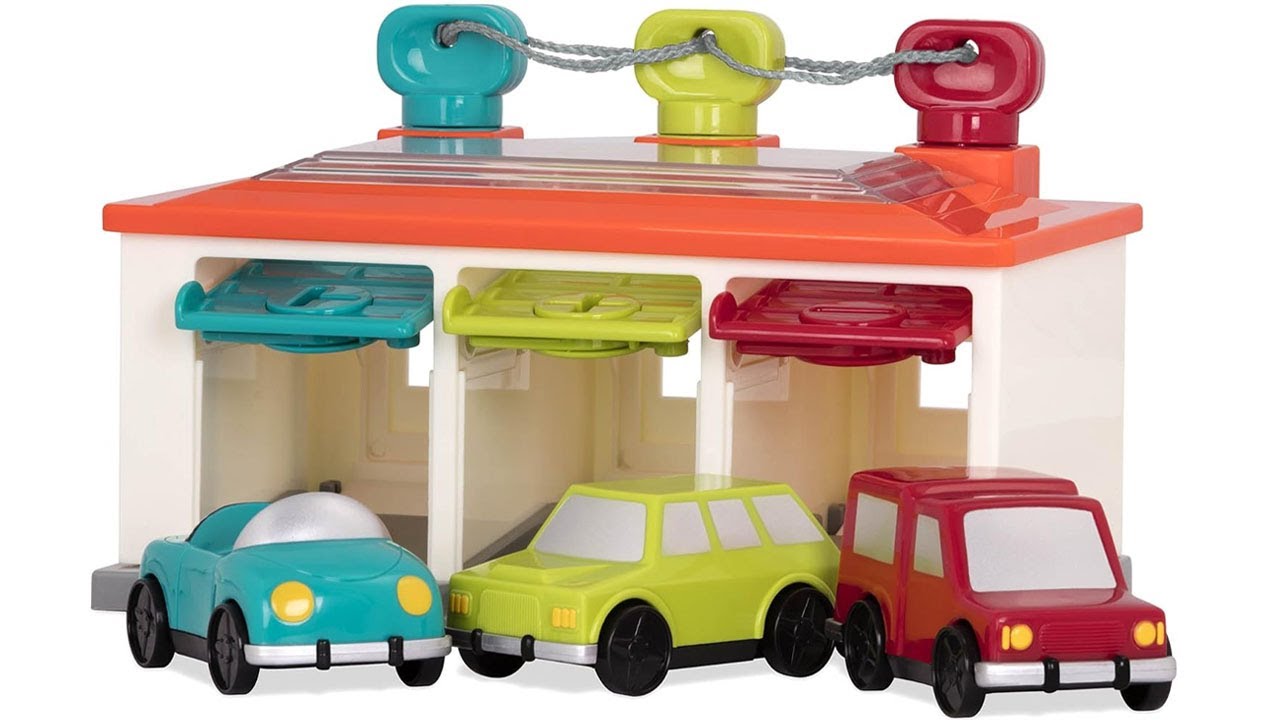 Car & Color Sorting Playset – Cause-And-Effect Toy – Push & Go Cars ...