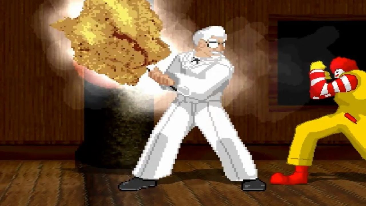 Ronald McDonald vs Colonel Sanders HD [60fps] - YouTube