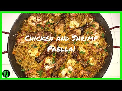 How to make Paella on the Weber Kettle! | Chicken and Shrimp Paella ...