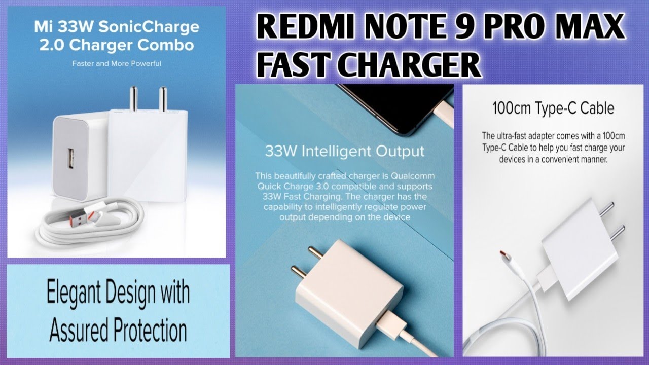 REDMI NOTE 9 PRO MAX FAST CHARGER | 33 WATT FAST CHARGER REDMI NOTE 9 ...