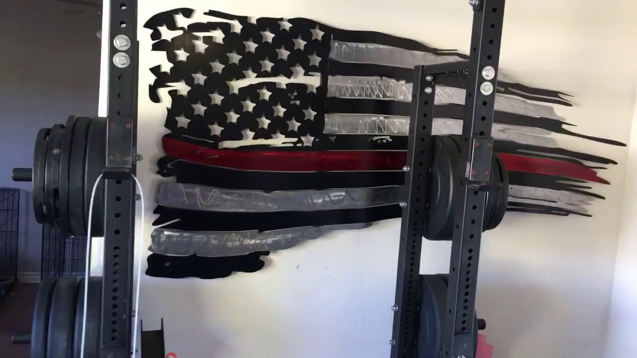 Custom CNC metal art Plasma cutting 4' x 8' Patriot Flag www ...