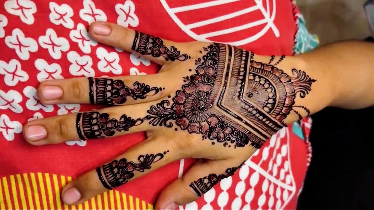 TUTORIAL HENNA CANTIK DAN MUDAH | BEAUTIFUL AND EASY HENA TUTORIAL ...