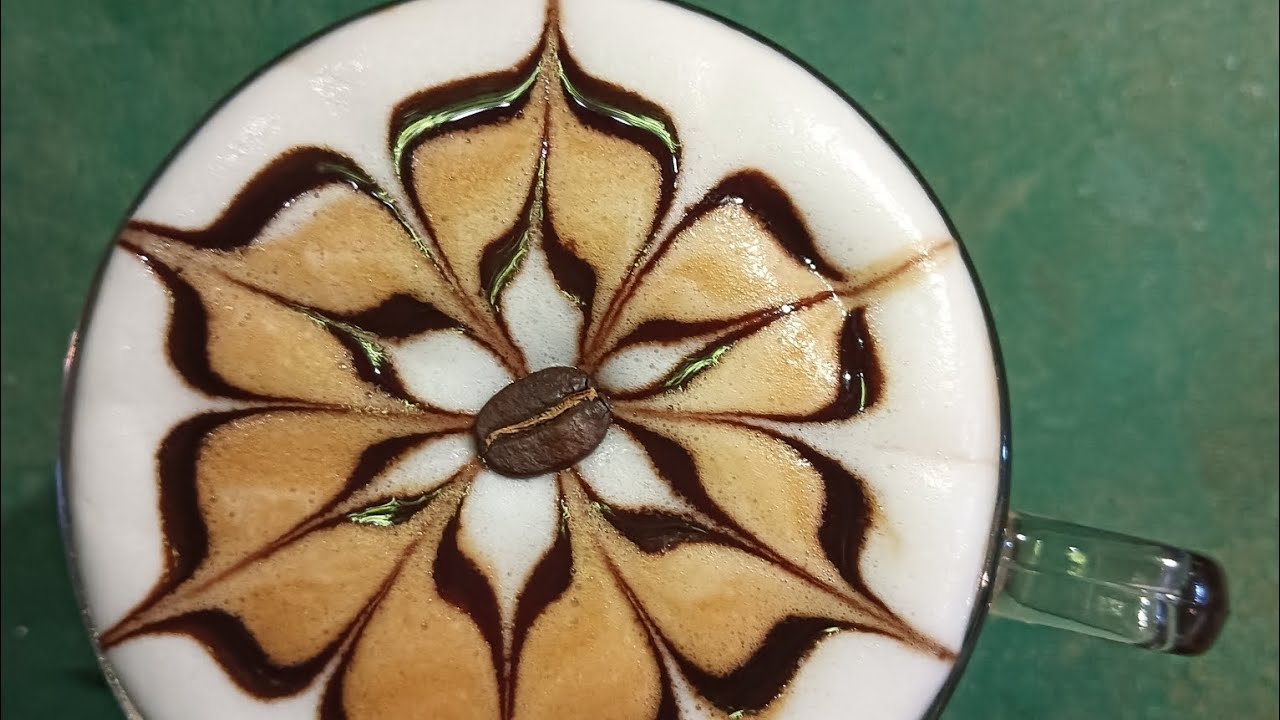 how to make cafe Mocha art with chocolate syrup art #cafe #mocha # ...