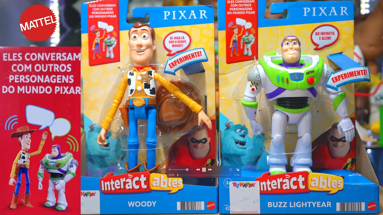 Bonecos Interativos Toy Story Buzz Lightyear e Woody Interactables ...