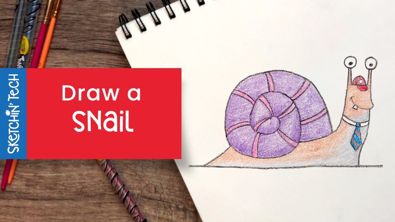 Sketchin’ Tech | Learn to Draw a Snail - YouTube