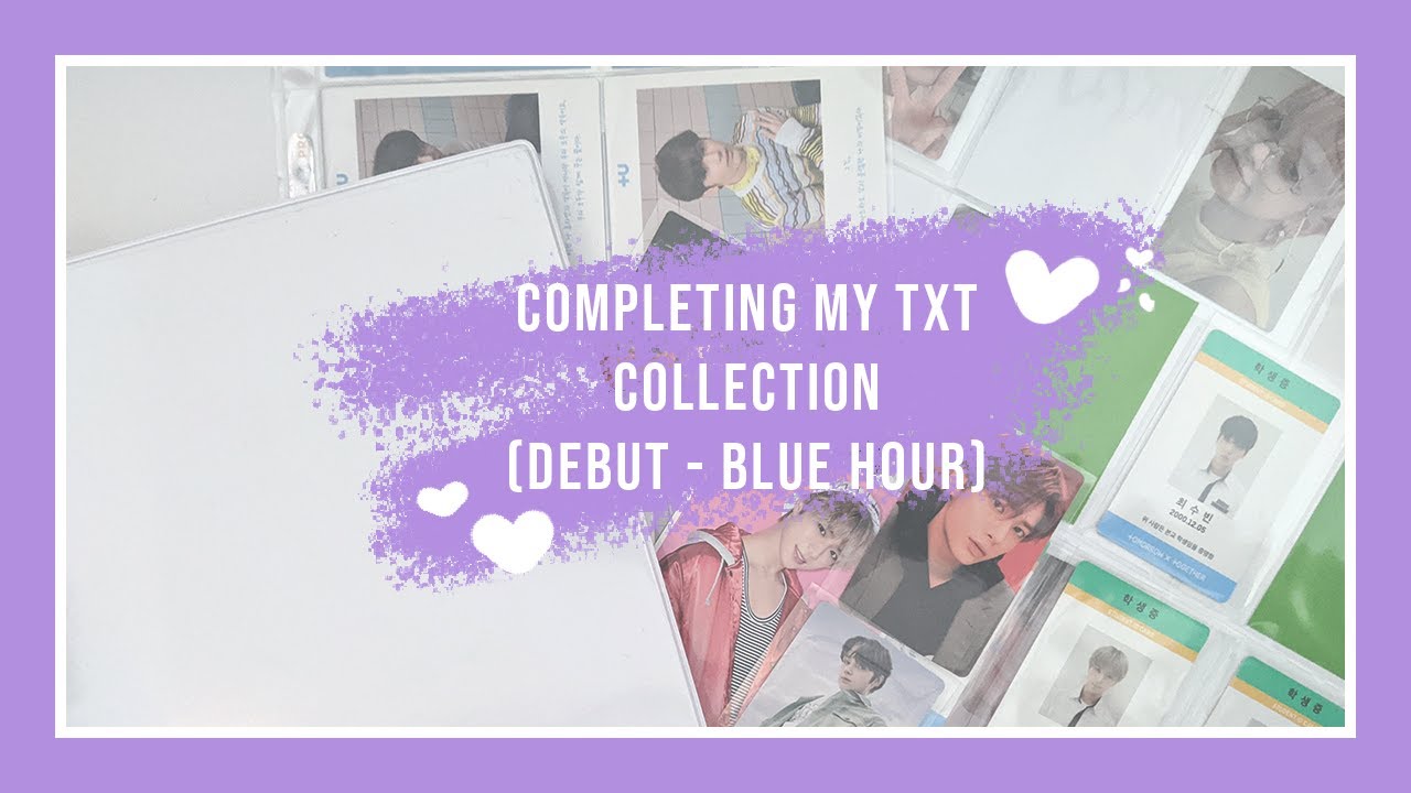 complete txt photocard collection ot5 debut - blue hour - YouTube