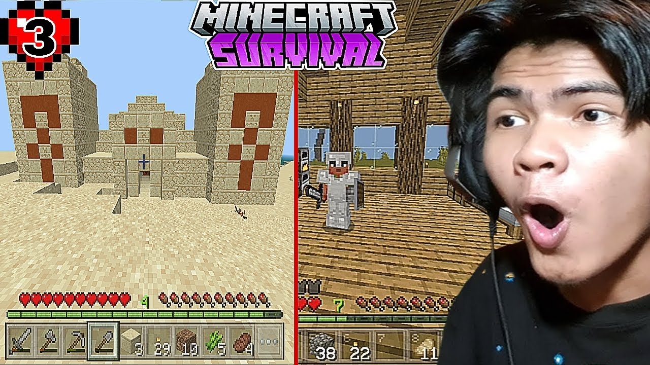 ជួបប្រាសាទ ពីរ៉ាមីត😮 Minecraft Survival-Ep03 | Phanith MC - YouTube