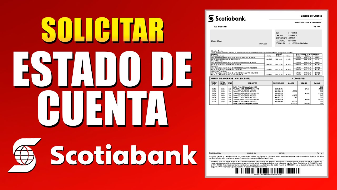 Como SOLICITAR el Estado de Cuenta Scotiabank | Tarjeta de CRÉDITO y ...