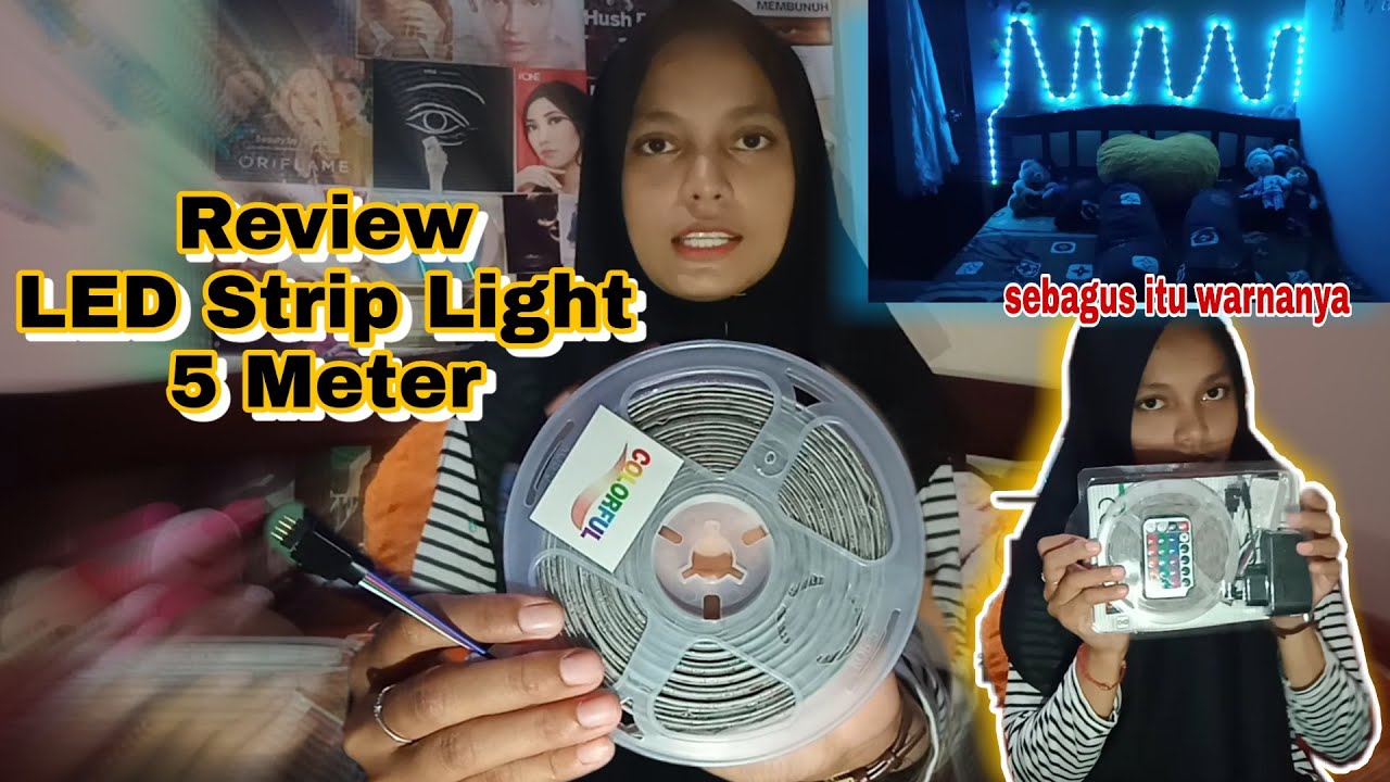 REVIEW LED STRIP LIGHT UKURAN 5 METER - YouTube