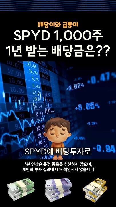 미국 S&P500 SPYD 1,000주 매수시 매년 받는 배당금은?? - YouTube