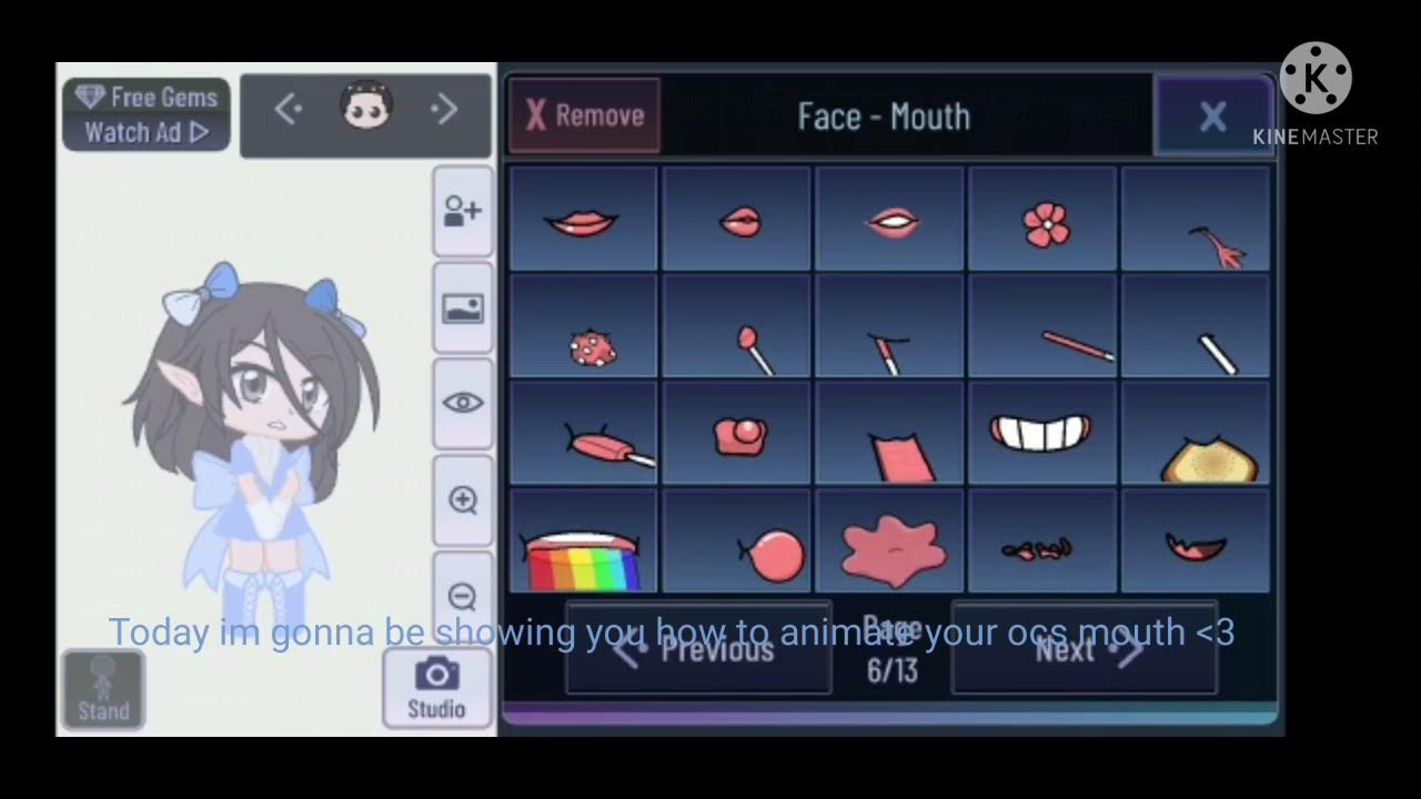 How To Animate Your Ocs Mouth • Apps Needed Kinemaster Gacha Club • Youtube