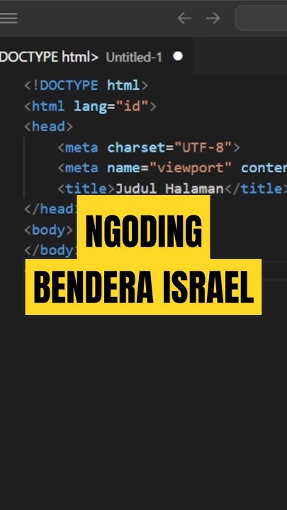 NGODING MEMBUAT BENDERA ISRAEL DENGAN MENGGUNAKAN HTML & CSS #ngoding #coding #programming - YouTube