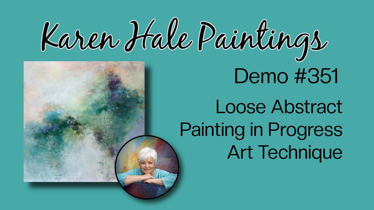 Loose acrylic abstract painting in progress, art technique, varied ...