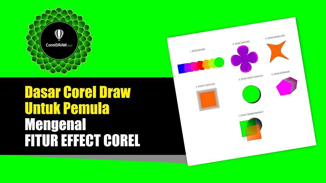 Dasar CorelDraw FITUR EFEK DI COREL DRAW + subtitle - YouTube