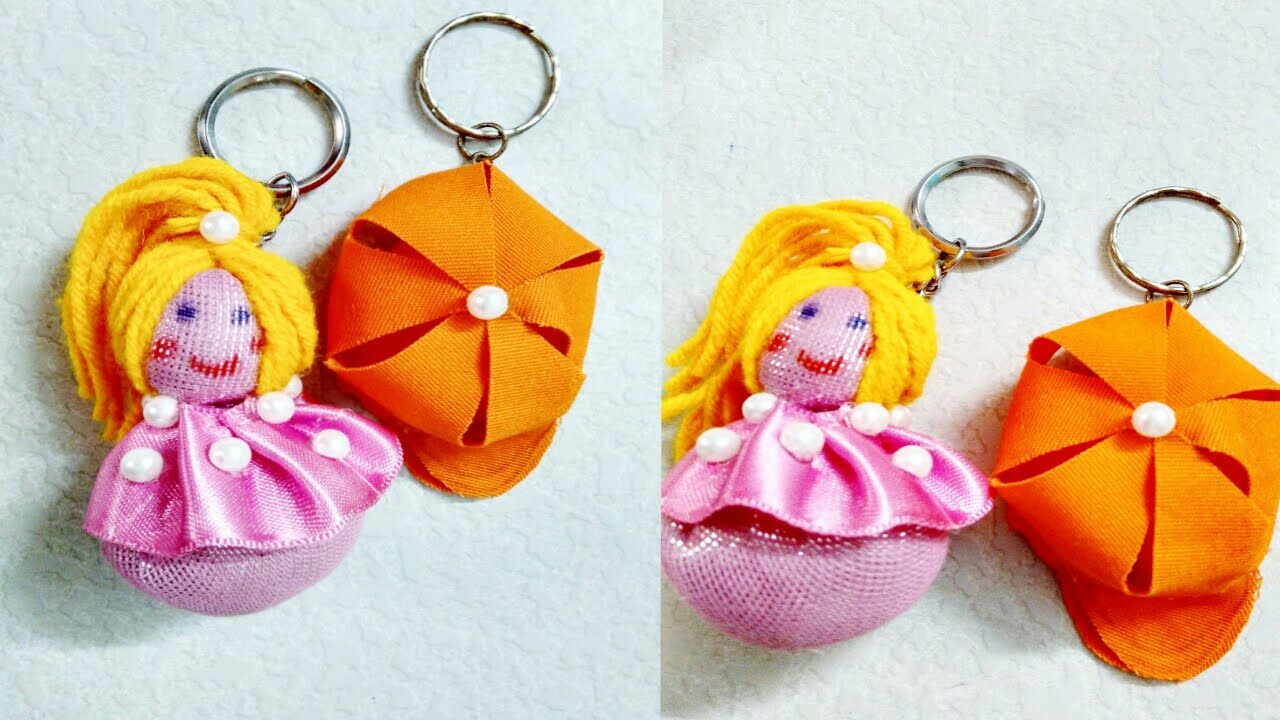 Making keychain small doll and cap |small gift for friend | how to make ...