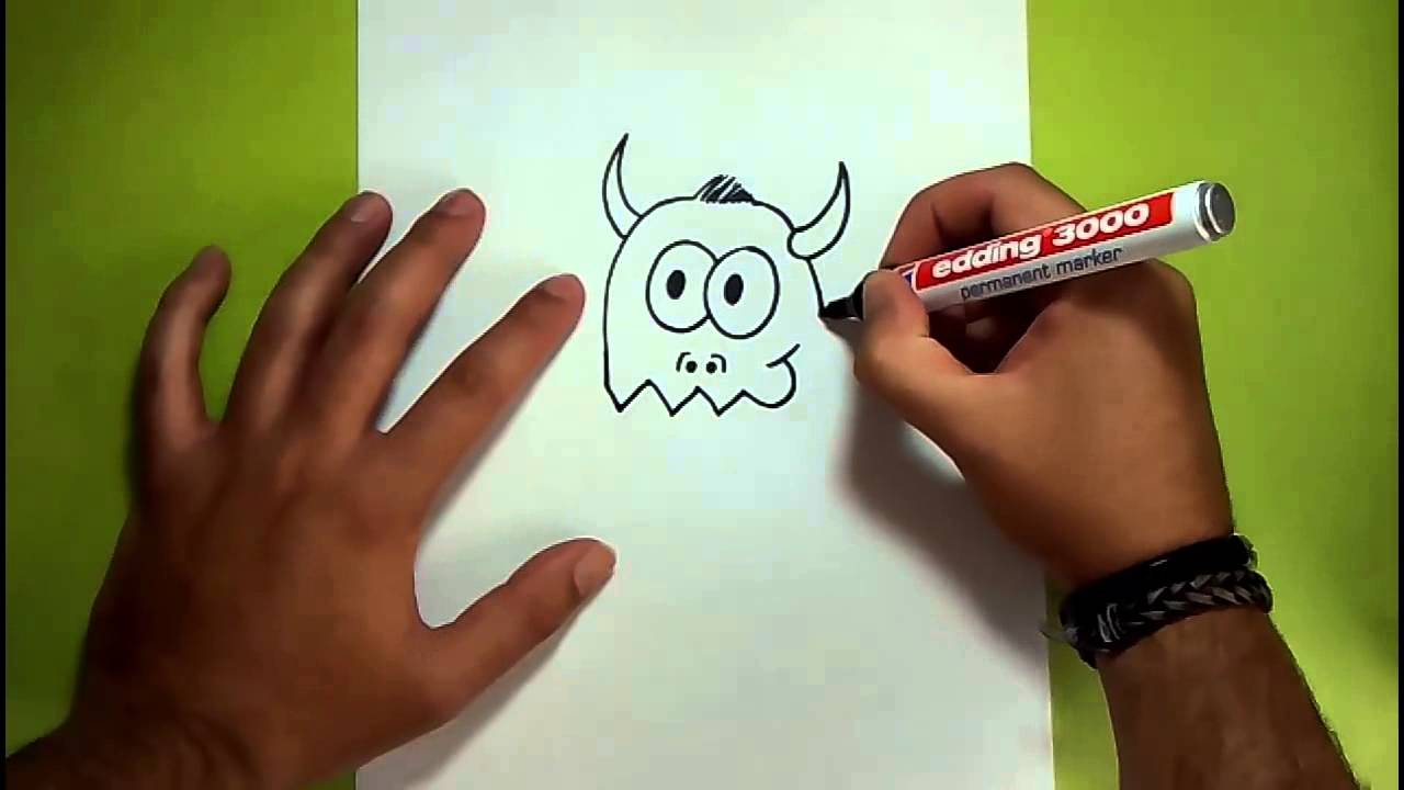 Como dibujar un monstruo paso a paso 8 | How to draw a monster 8 - YouTube