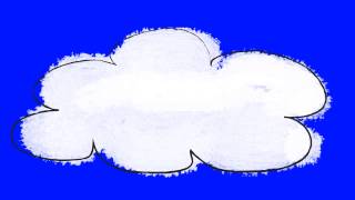 Fluffy Animated Cartoon Cloud   Royalty Free Footage