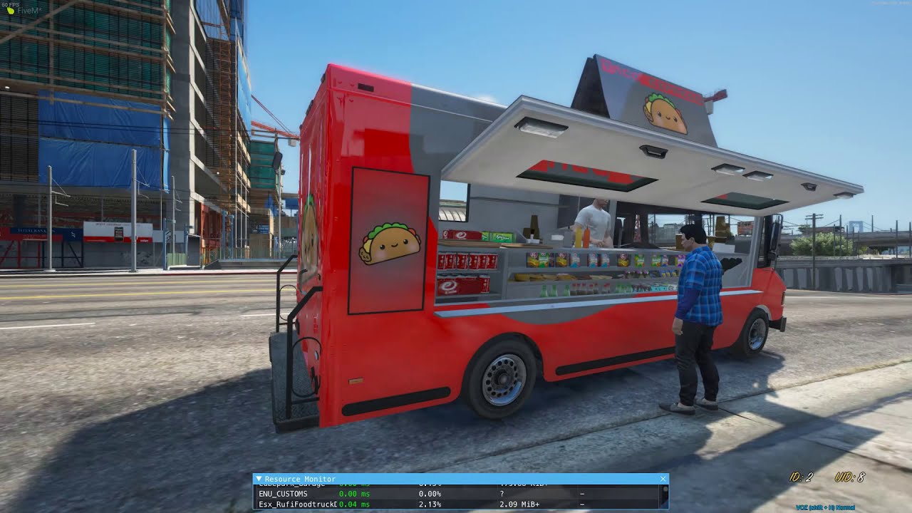 Esx RufiFoodtruck (Player customer) (fivem script) - YouTube