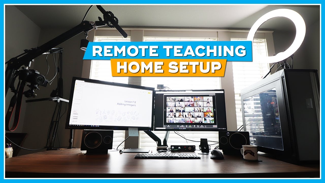 My Remote Teaching HOME SETUP - YouTube