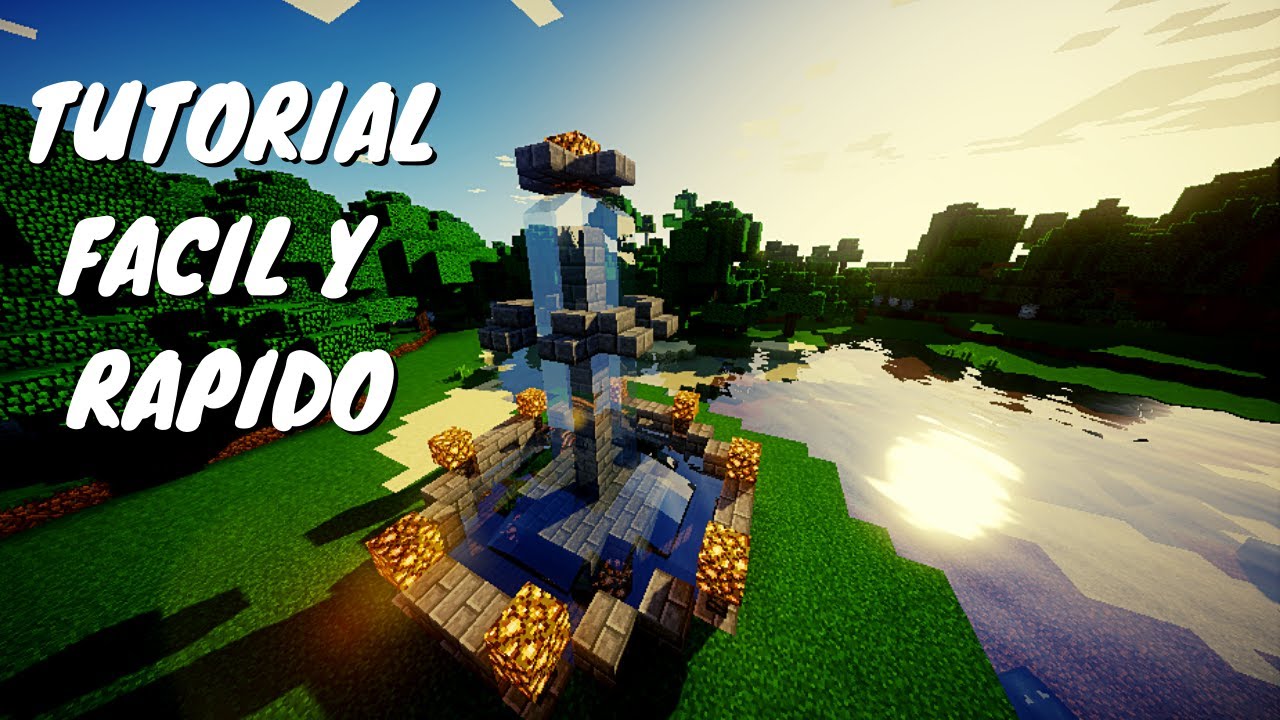 🔥COMO HACER una FUENTE en MINECRAFT | TUTORIAL - YouTube