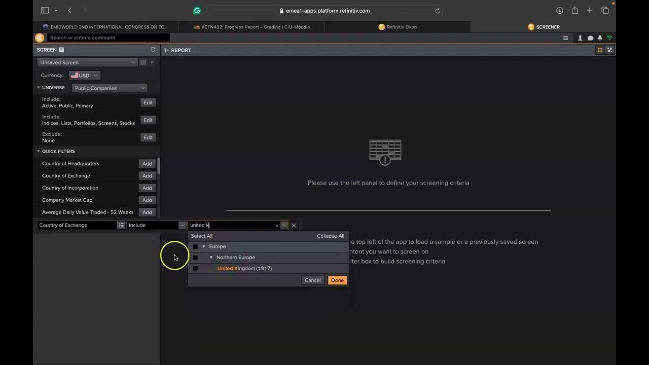 How to download data from Refinitiv Eikon Panel Data Example - YouTube