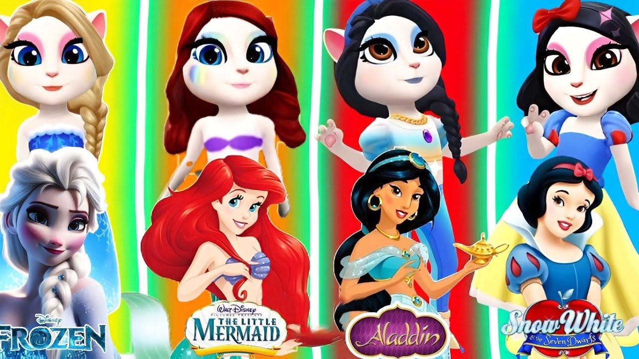 Disney Princesses makeover | Elsa vs Snow White vs Jasmine vs Mermaid ...