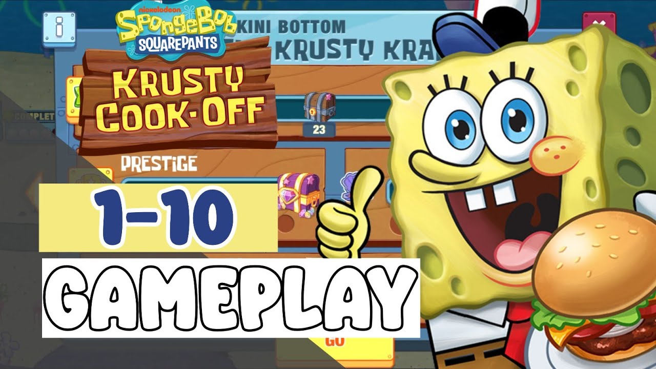 THE KRUSTY KRAB Bikini Bottom Level 1-10 - SpongeBob: Krusty Cook-Off ...