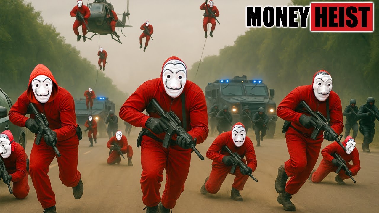 PARKOUR VS MONEY HEIST: Bad Guys and Money Heist team up to raid Police ...
