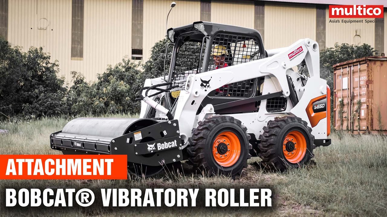 Bobcat Vibratory Roller Attachment - YouTube