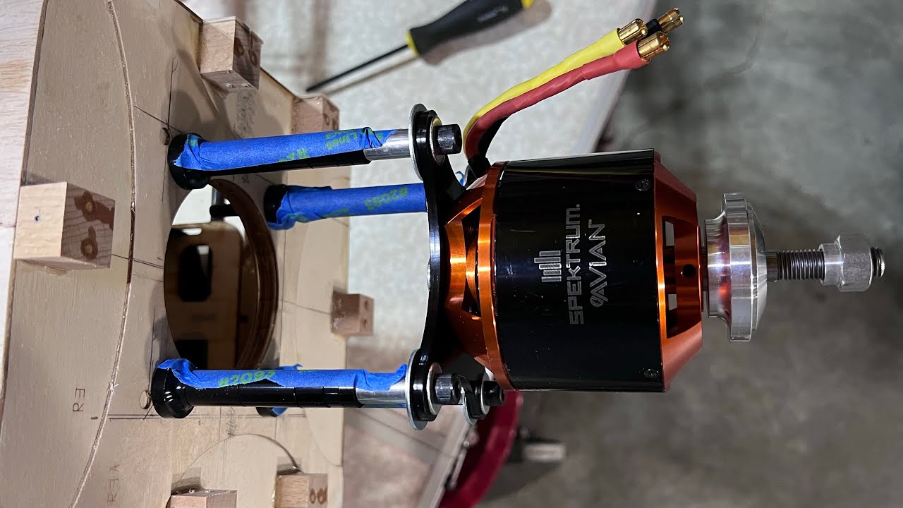 Part 7: Aero-naut Volksplane Mounting the Spektrum 65cc Brushless Motor ...