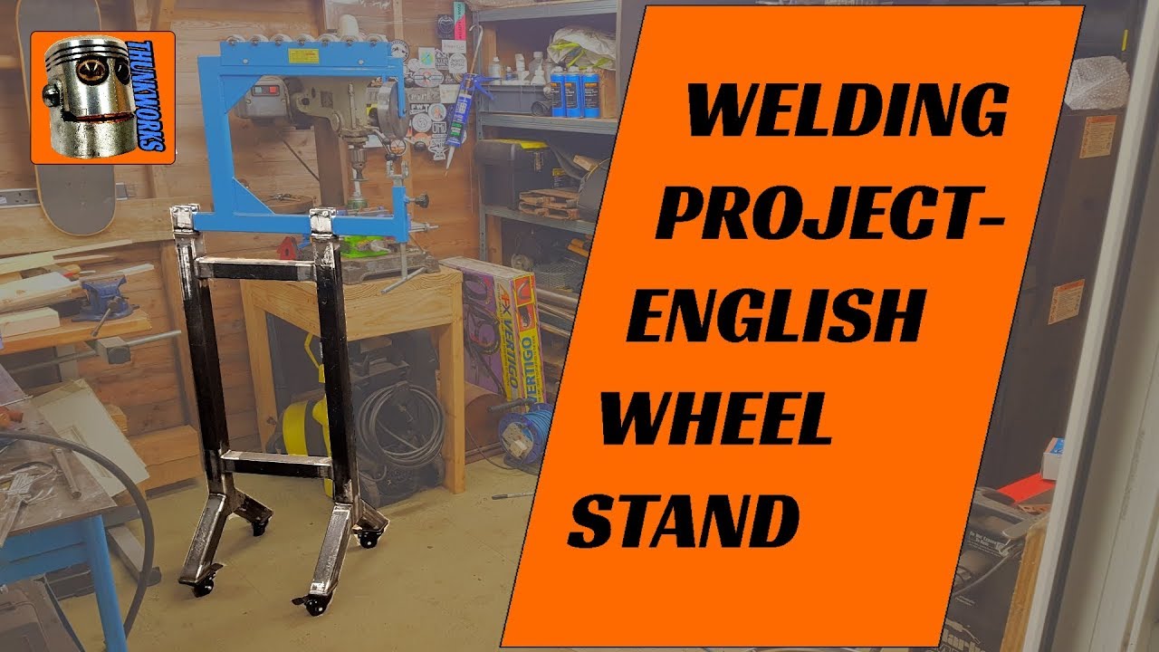 Welding project English wheel stand - YouTube