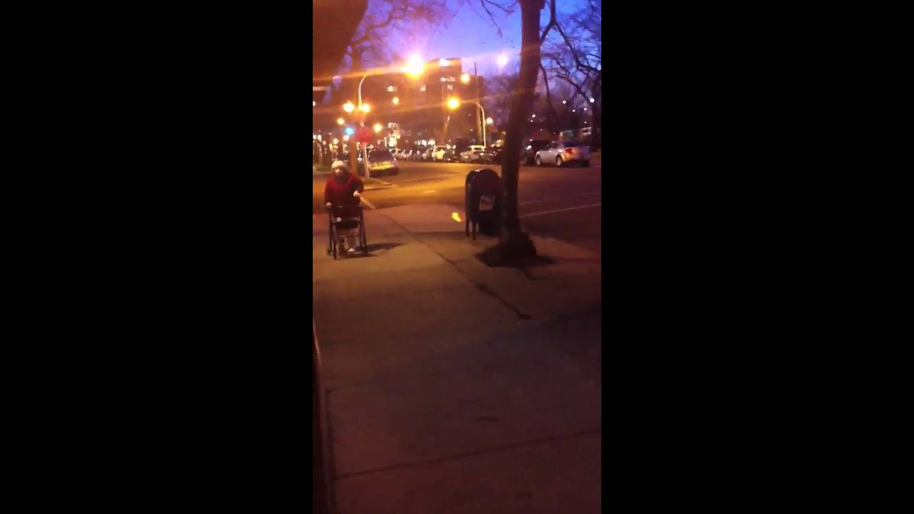 Old lady running with walker - YouTube